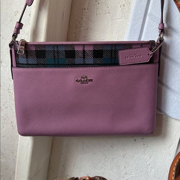 Coach | Bags | Coach Eastwest Pop Crossbody With A Plaid Print Pouch ...